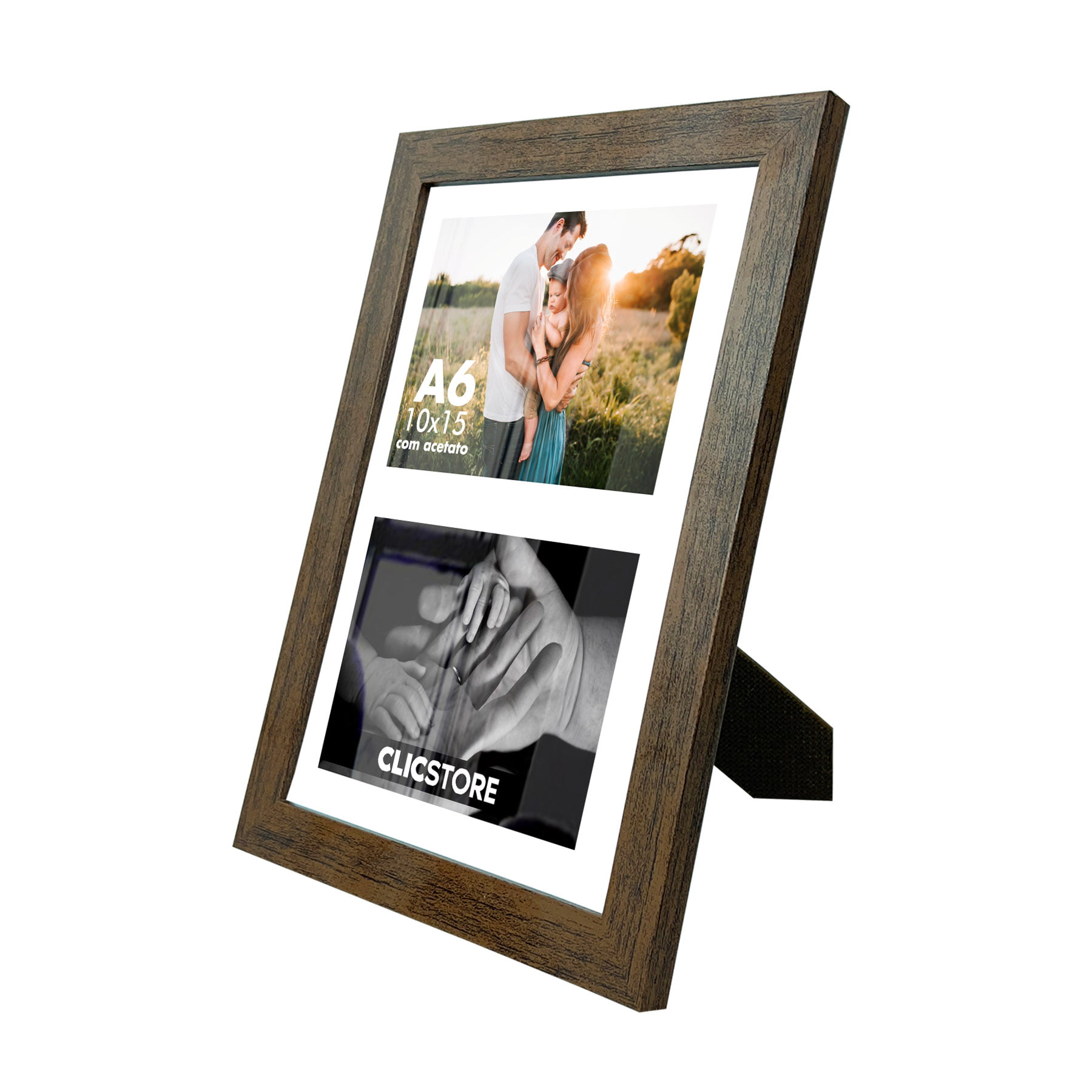 Painel Com Paspatur Branco 19x26 Para 02 Fotos 10x15 - Clic Store