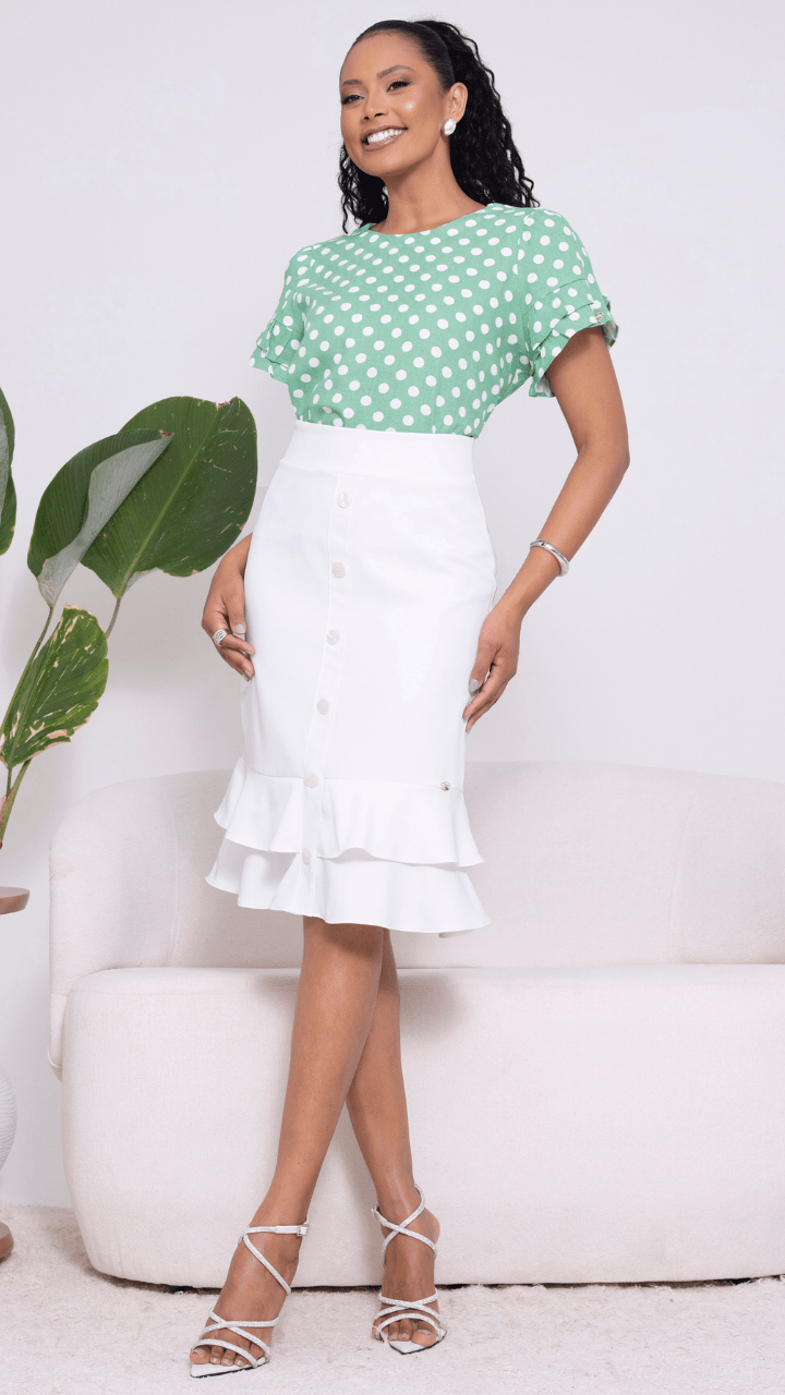 BLUSA SOL DA TERRA - MODA EVANGELICA 05611 - Clássica Moda Evangélica